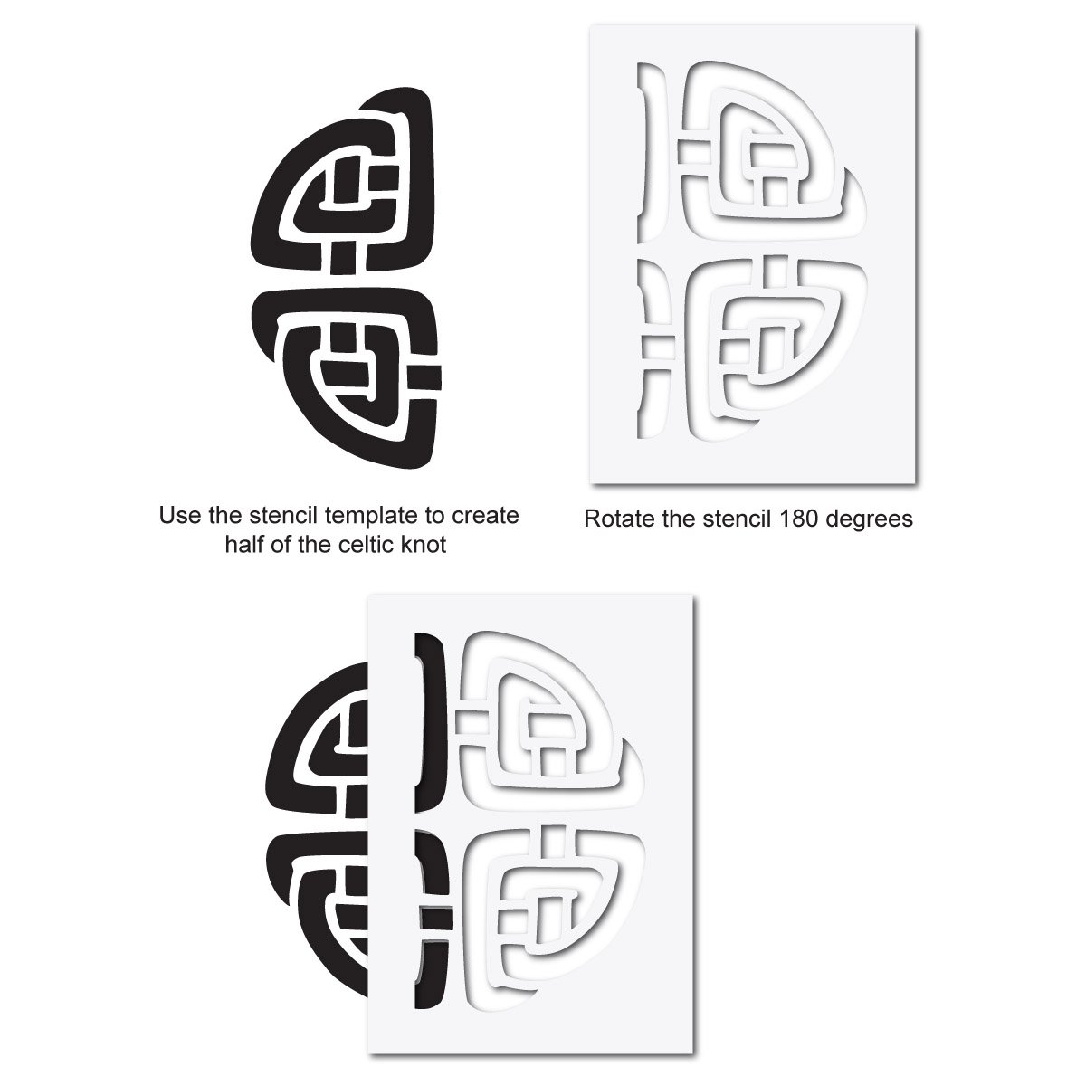 Celtic Knot Stencil - 75 cm - Large Feature Art Celtic Stencil ...