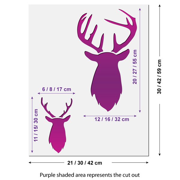 CraftStar Stag Head Stencil - Reusable Laser Cut Mylar Stencil | eBay